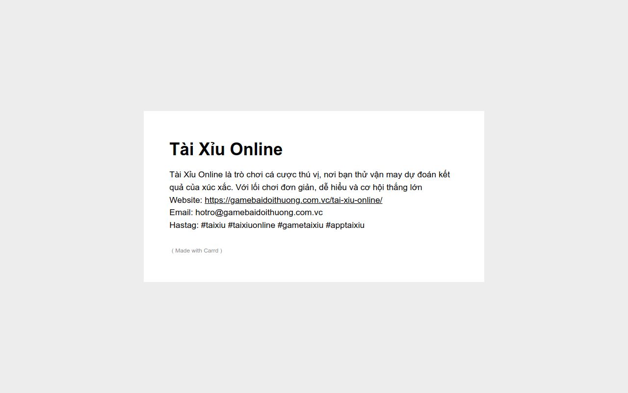 Tài Xỉu Online